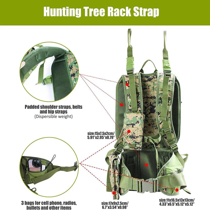 Hunting Universal Tree Stand Carrier Padded Tree Stand Carry Straps ...