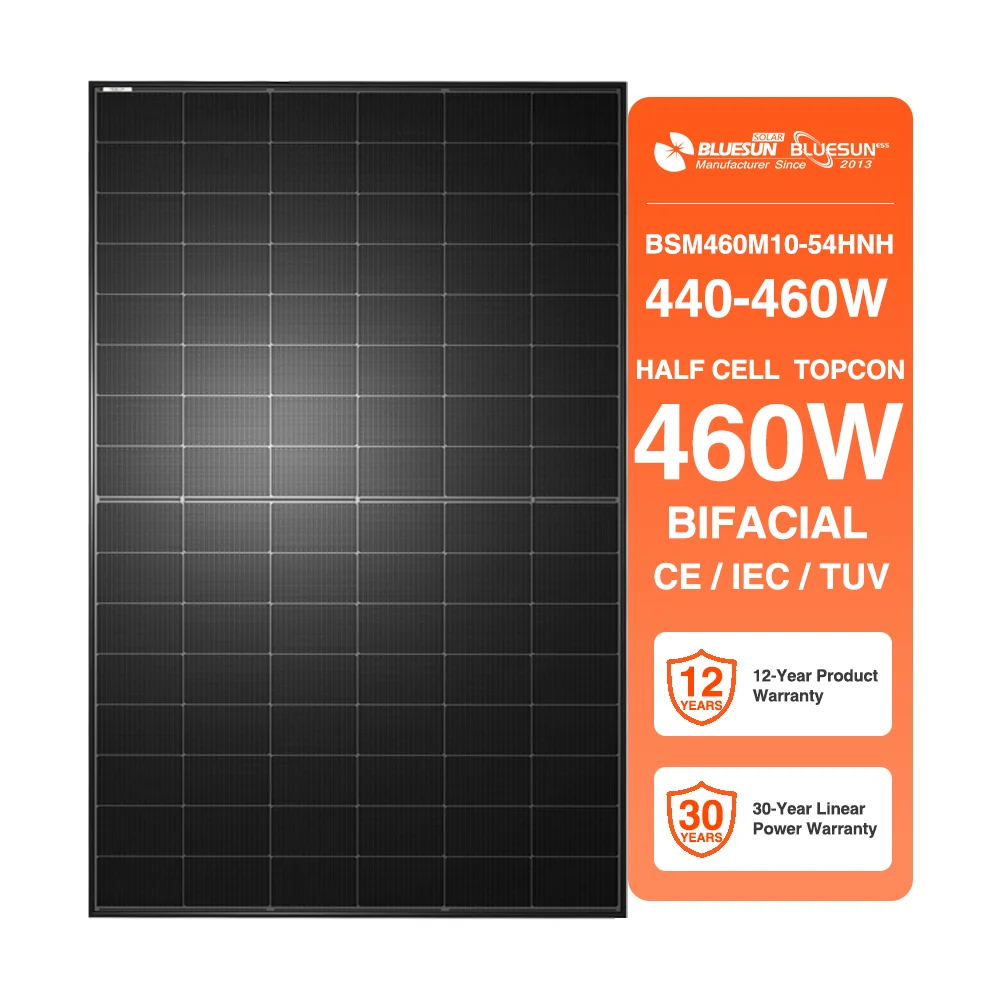 Bluesun Premium 460W Bifacial Solar Panel for Home Storage