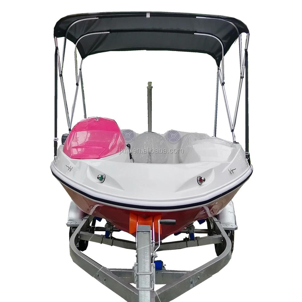 4.6m Fiberglass Mini Speed Boat for 4 Passengers & Sailing