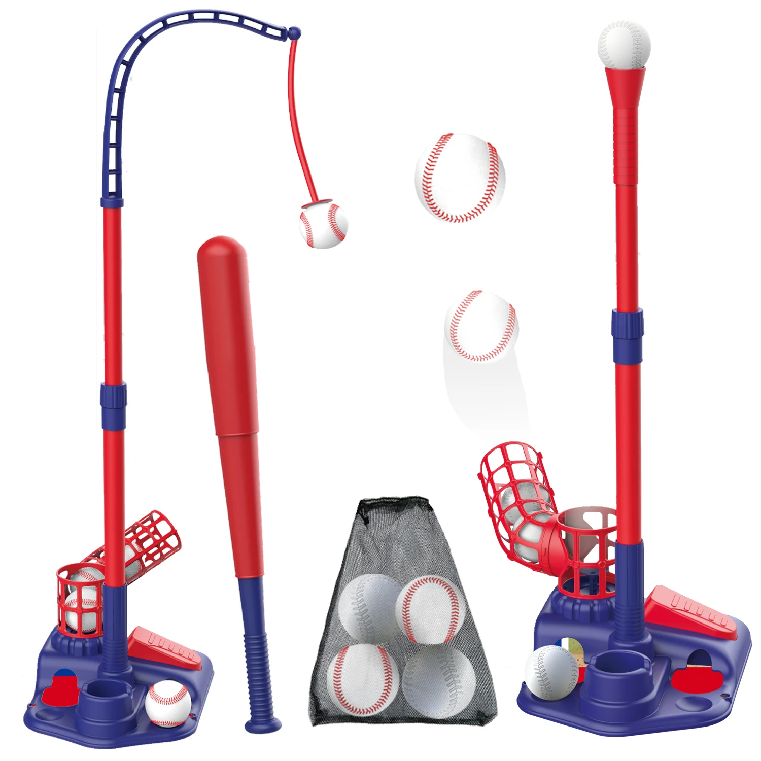 baseball pitching machine 3 in 1 kids baseball batting tee t ball stand ...