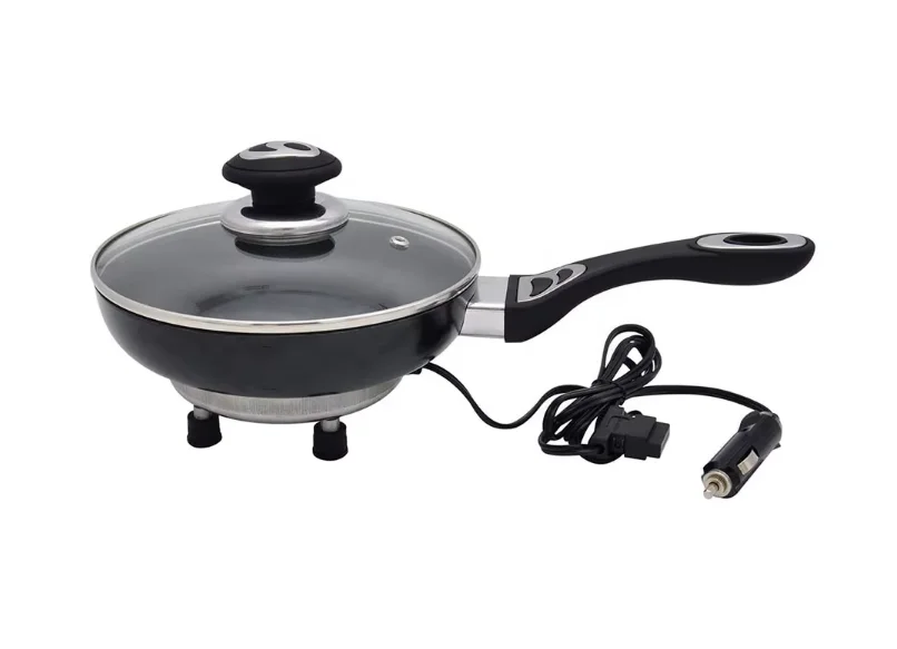 12V/24V Power Supply Portable Travel Aluminum Car Electric Frying Pan ...