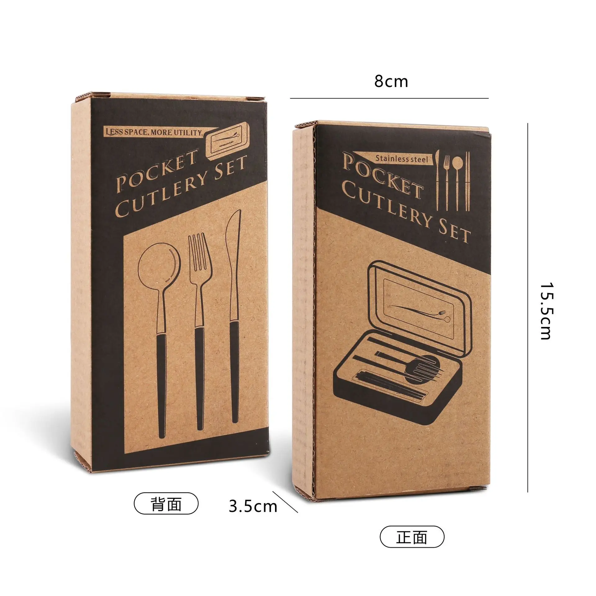 Detachable Travel Portable Stainless Steel Flatware Set Foldable ...
