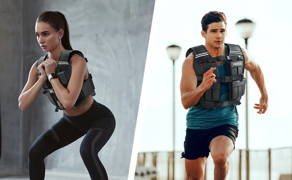 PROIRON Removable Iron Sand Bags - Adjustable Weighted Vest