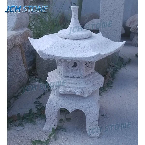 Japanese Garden Lanterns - Hand Carved Stone Pagodas