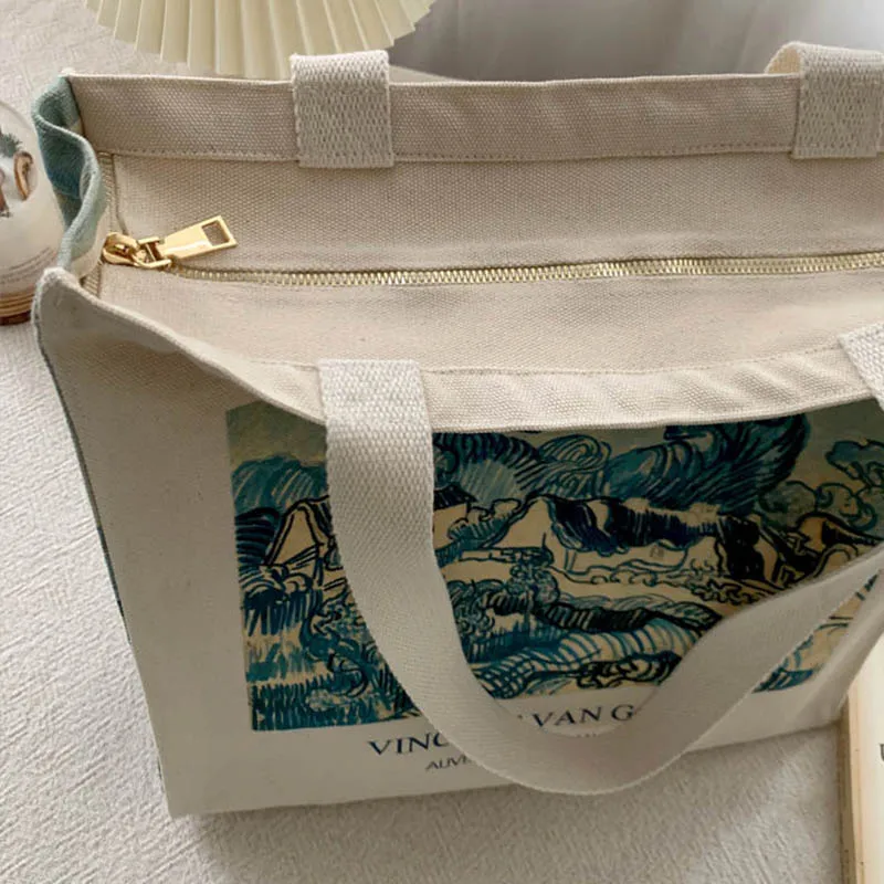 Poetry Lifest Van Gogh Clouds Classic Thick Cotton Canvas Bag Popular ...
