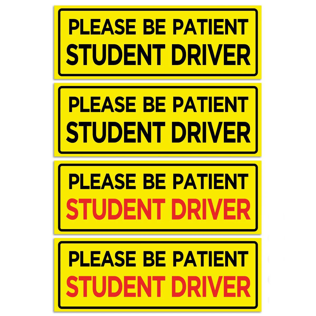 Painting Student Driver Car Signs For The Novice Beginner Reflective ...