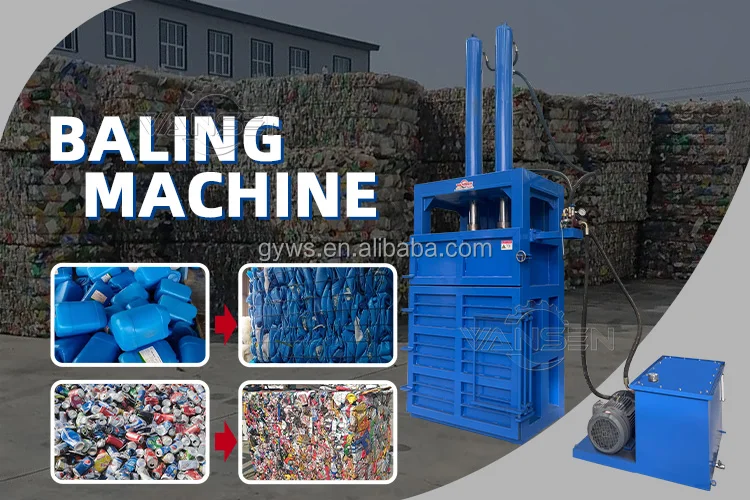 Vertical Hydraulic Baler Machine for Waste Plastic Recycling