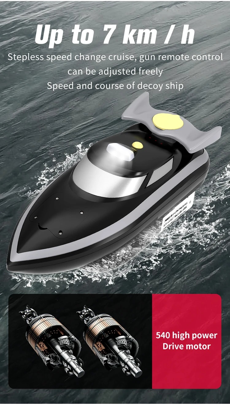 Factory Hj807 Rc Trawler Large Battery Remote Control Bait Night ...