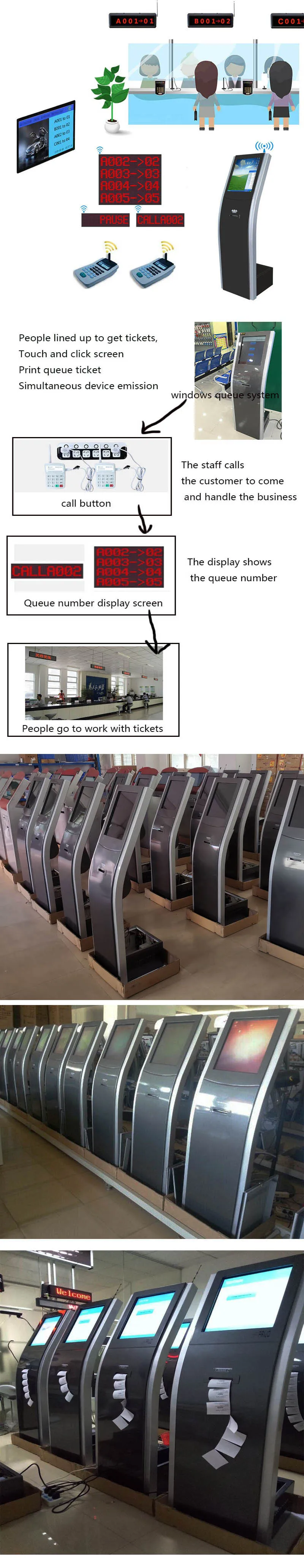 17 Inch Queuing Ticket Dispenser - Efficient Hotel Management