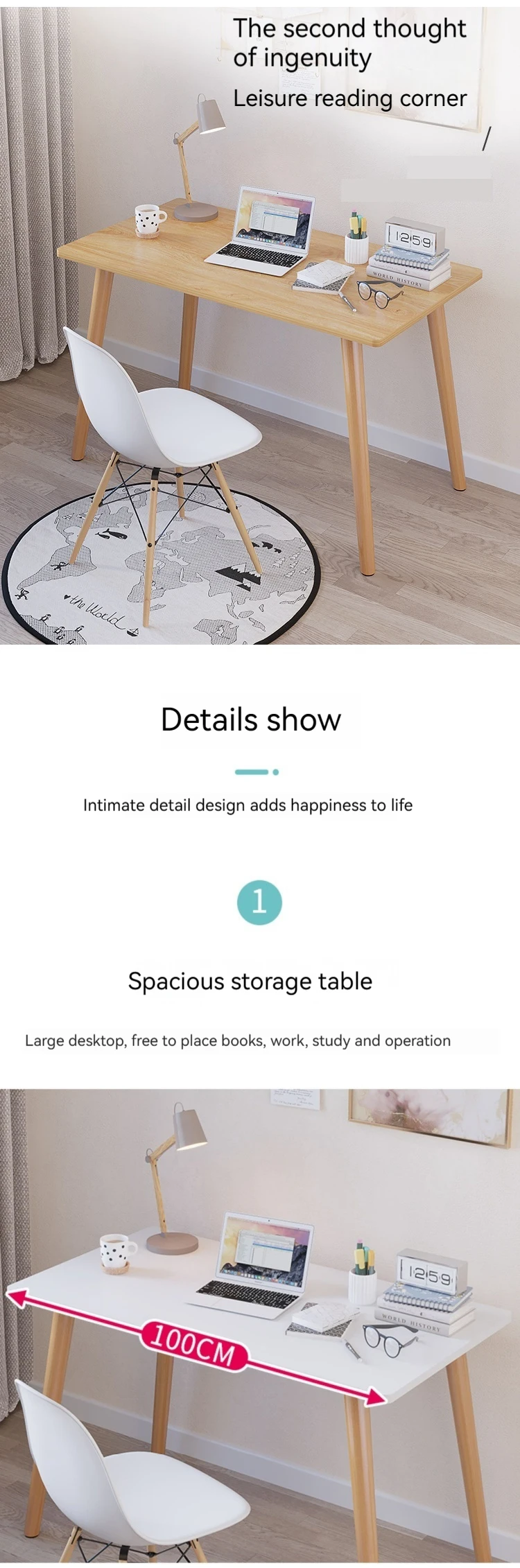 Simple Laptop Computer Table Desk Girls Home Bedroom Study Table Work ...