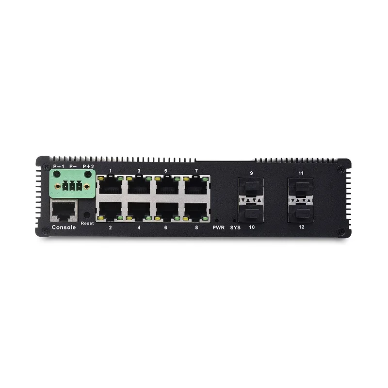 12 Port Managed Industrial Ethernet Switch With 4 1000base X Sfp Slot ...