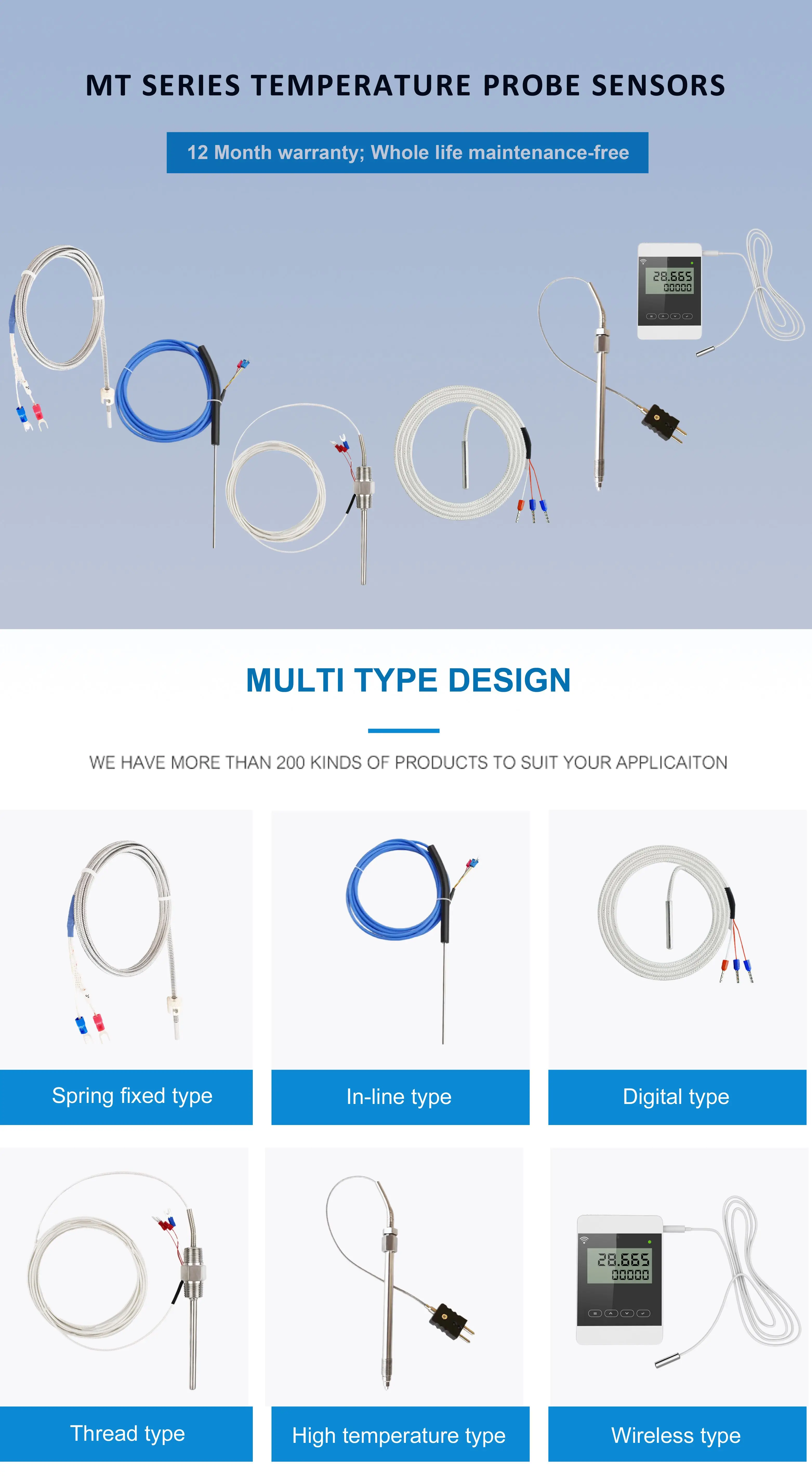 Sentec Pt100 Wire Rtd Pt 100 Rtd Element Pt1000 Probe Pt1000 Sensor R ...