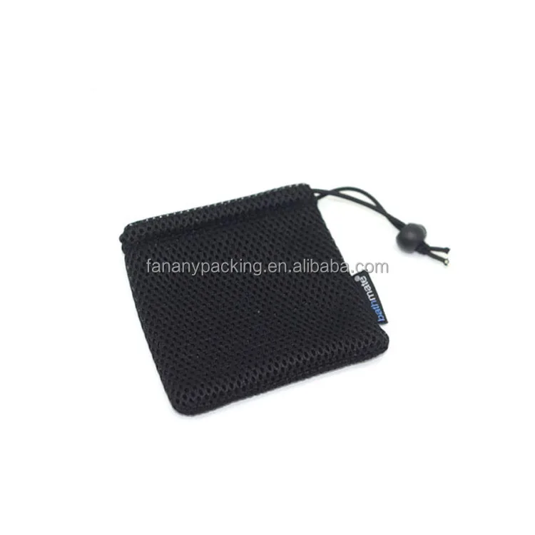 Small Nylon Plastic Mesh Earphone Drawstring Storage Bag Sandwich Mesh ...
