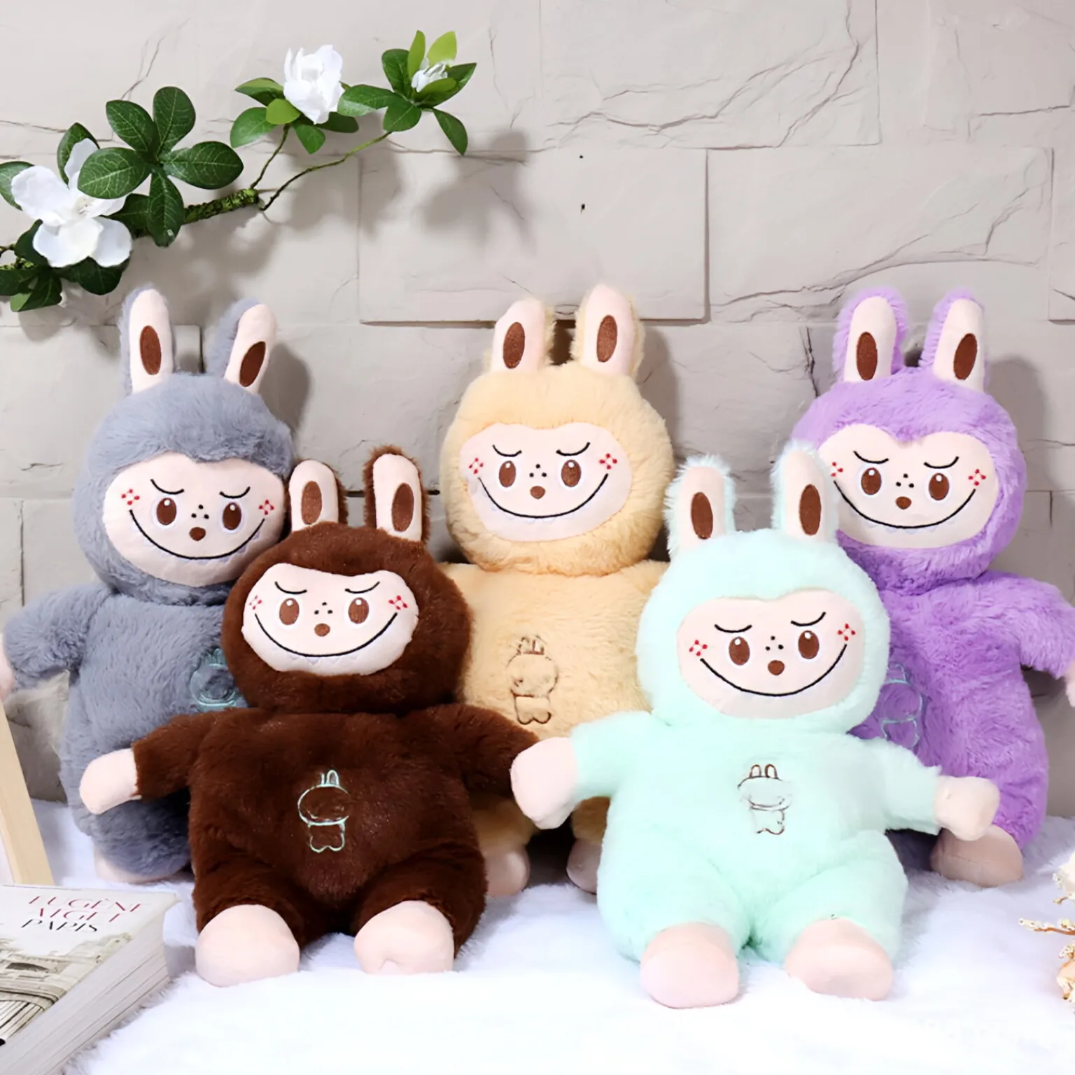 New Breathing Labubu Baby Animals Plush Toys Kids Sleeping Appease ...