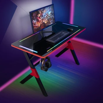 Rgb Light Office Table Standing Desk Computer Accessories Computer Desk ...