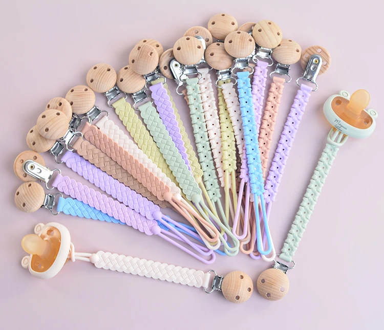 New Design Wholesale BPA Free Pacifier Metal Clip Soother Chain ...