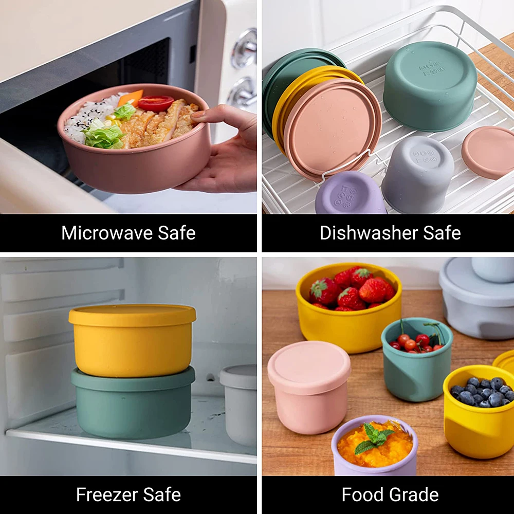Eco Friendly Silicone Bento Lunch Box - Leakproof & Durable