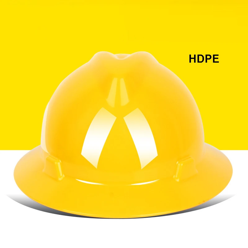 HDPE Engineering Safety Helmet Custom Printed Wide Brim Hard Hats ...