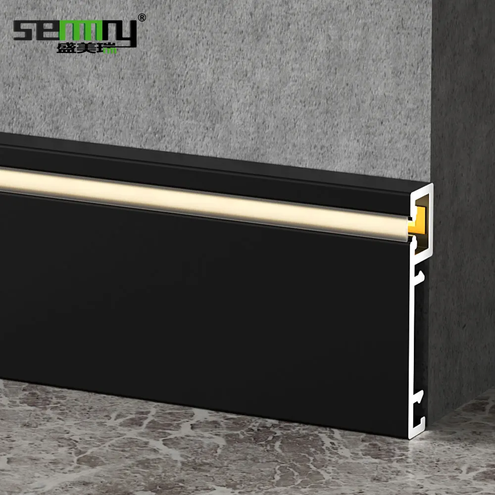 Lighted Skirting Board Hotel Led Gold Aluminum Contemporary