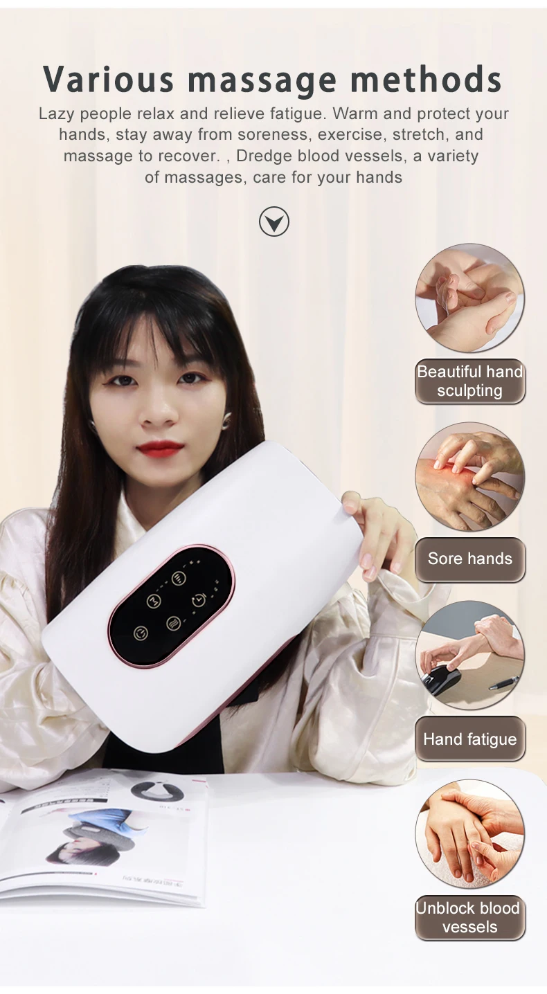 Smart Cordless Electric Hand Massager With Vibration Heating Helps ...