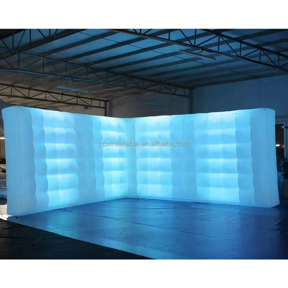 Curve Straight Inflatable Backdrop With Lighting Strips Photo Booth Led ...