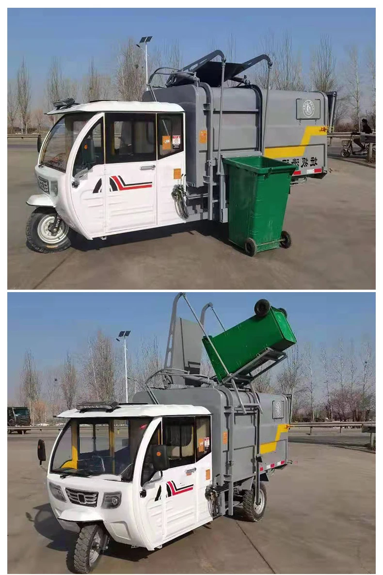 Three-wheel Rechargeable Dustbin Lift Truck Garbage Can Truck For ...