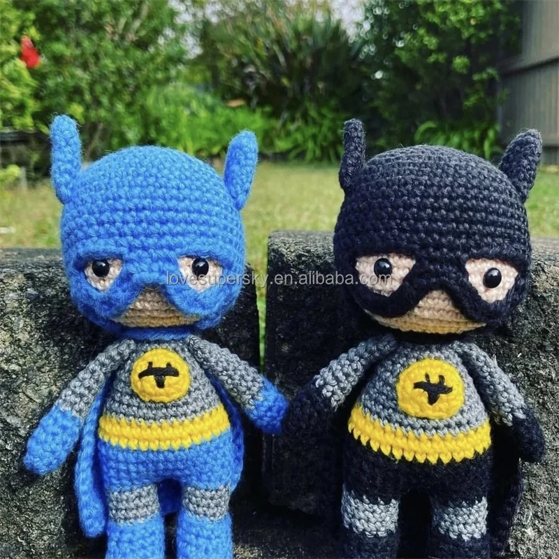 2023 Custom Amigurumi Superhero Crochet Doll Crocheted Toys For Kids ...