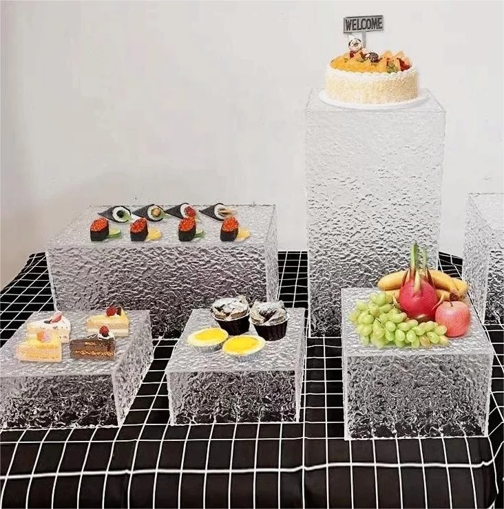 Factory Wholesale Clear Acrylic Riser Cube Buffet Food Display Box Cube ...