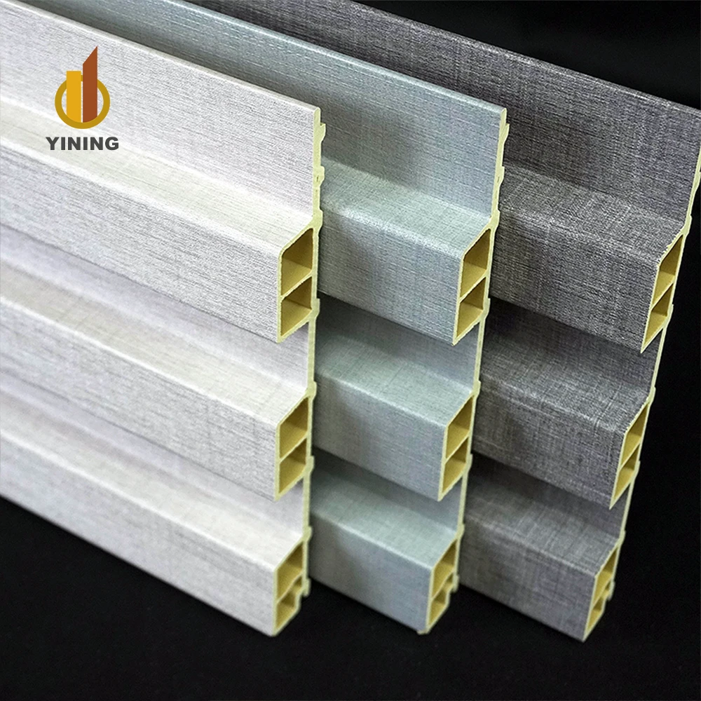 Yining Modern Design Pvc 3d Fluted Fabric Texture Wall Panel For Home ...