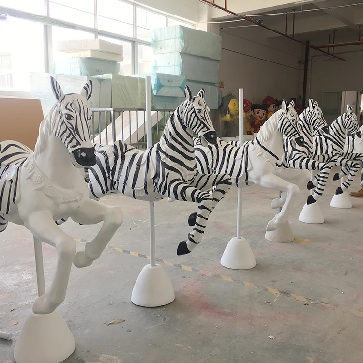 Fiberglass Zebra Sculpture - Perfect for Party Decorations