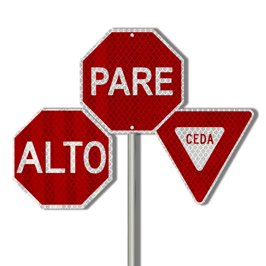 Trafic sign manifakturers Road Signs in Spanish stop signage board ALTO ...