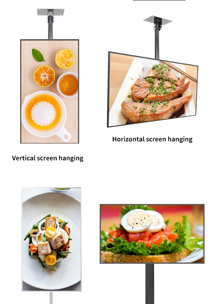 Restaurant Fast Food Wall Mount 4K Digit Signag Indoor Android ...