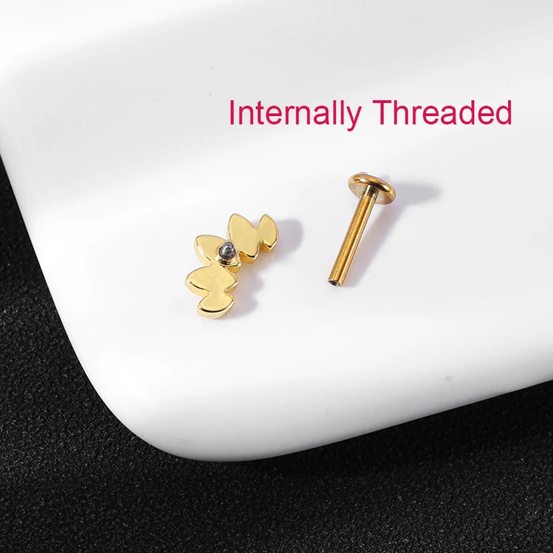 POENNIS Tiny Flat Back Ear Piercing - Stainless Steel