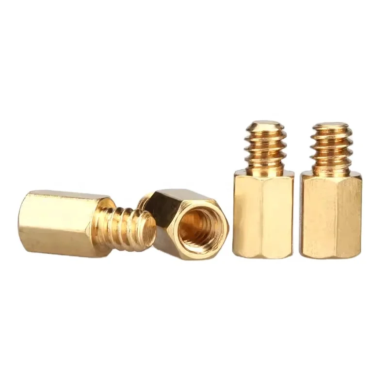 Hexagon Column Male Female External Thread Gasket Brass Brass Hexagonal ...
