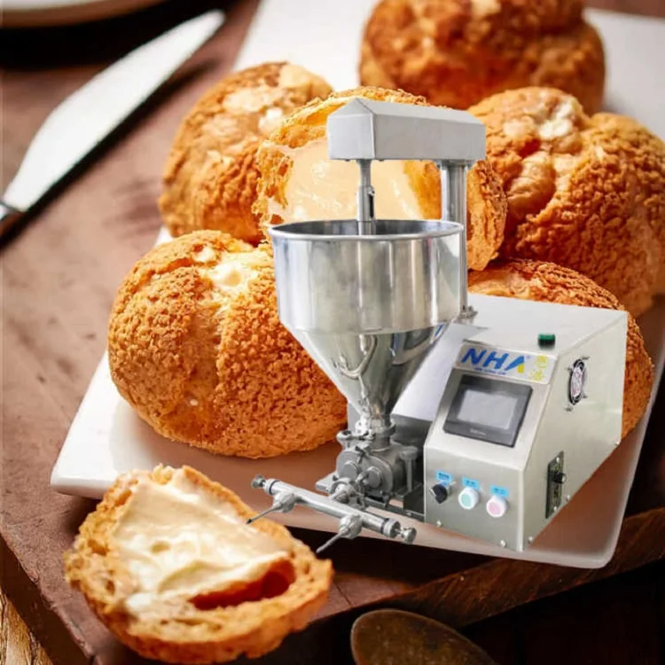 Chinese Factory Spray Whipped Cream Filling Machine Mix Semi Automatic ...