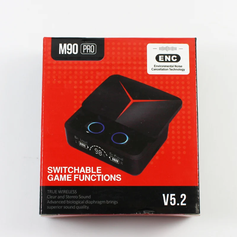 새로운 도착 M90 프로 TWS 이어폰 HD 음성 소음 차단 이어폰 BT 무선 헤드폰 M90Pro 충전 상자| Alibaba.com