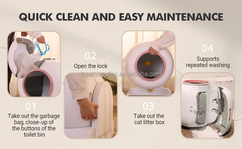 Smart Self-cleaning Cat Litter Box,Automatic Cat Litter Cleaning Robot ...