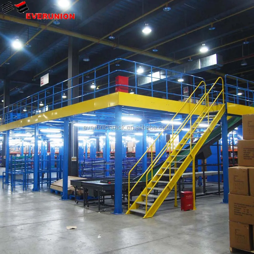 5-Layer Steel Platform Mezzanine Multi-Level Metal Warehouse Racking ...