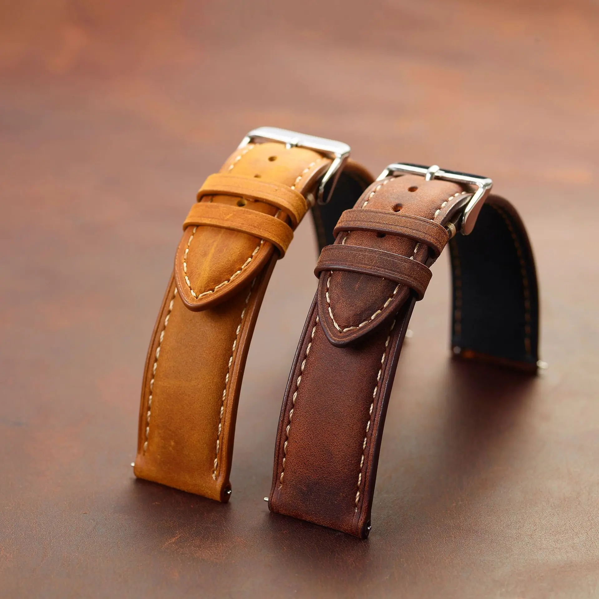 Luxury Genuine Leather Men Watch Strap Fit For Watch For 14/16/18/20/22 ...