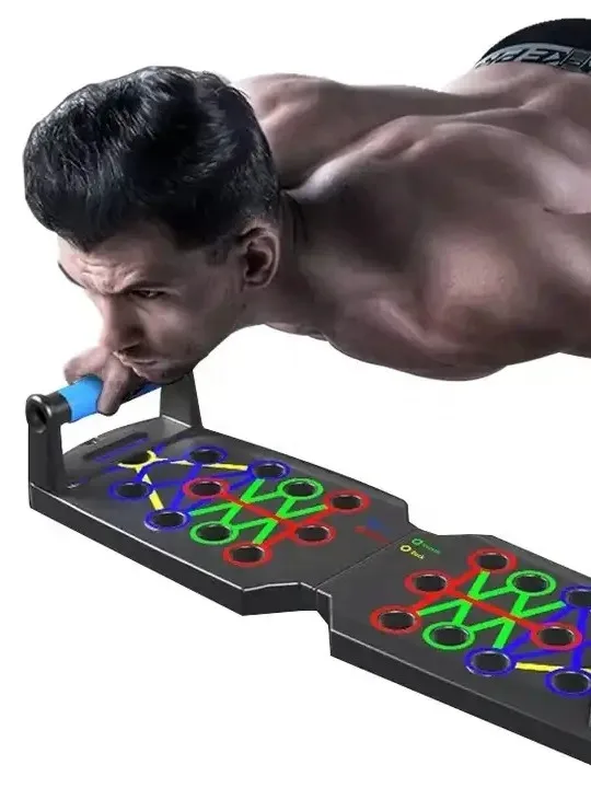 Folding Multifunctional Push-up Bracket Board Gym Foldable Fitness Push Up Board Fitness Abdomen ...
