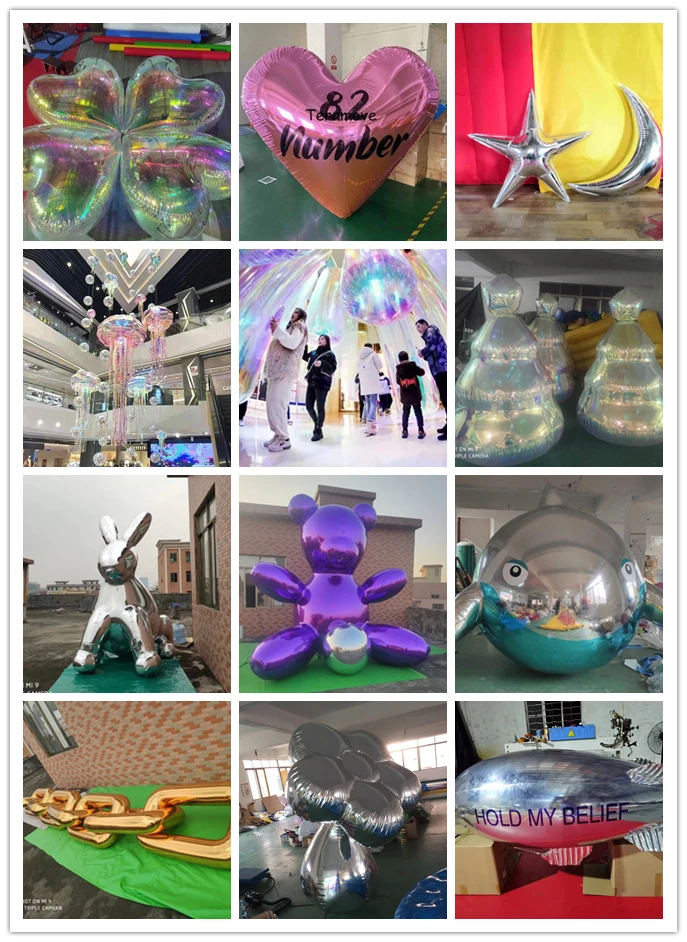 Custom Inflatable Mirror Cartoon Inflatable Rabbit Bunny Bear Jellyfish ...