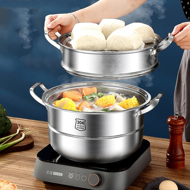 Stainless Steel Layer Commercial Big Portable Cookware Warmer Food Corn ...