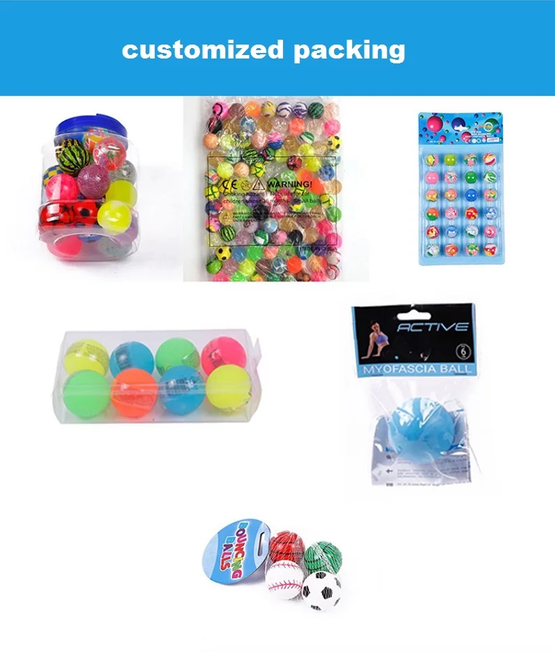 Plastic Rubber Bouncy Balls 20mm 27mm 32mm Mixed Stock Vending Machine ...