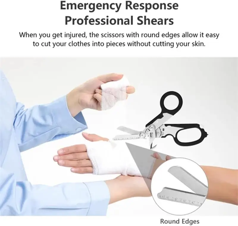 6 In 1 Raptor Emergency Response Shears With Strap Cutter And Glass ...