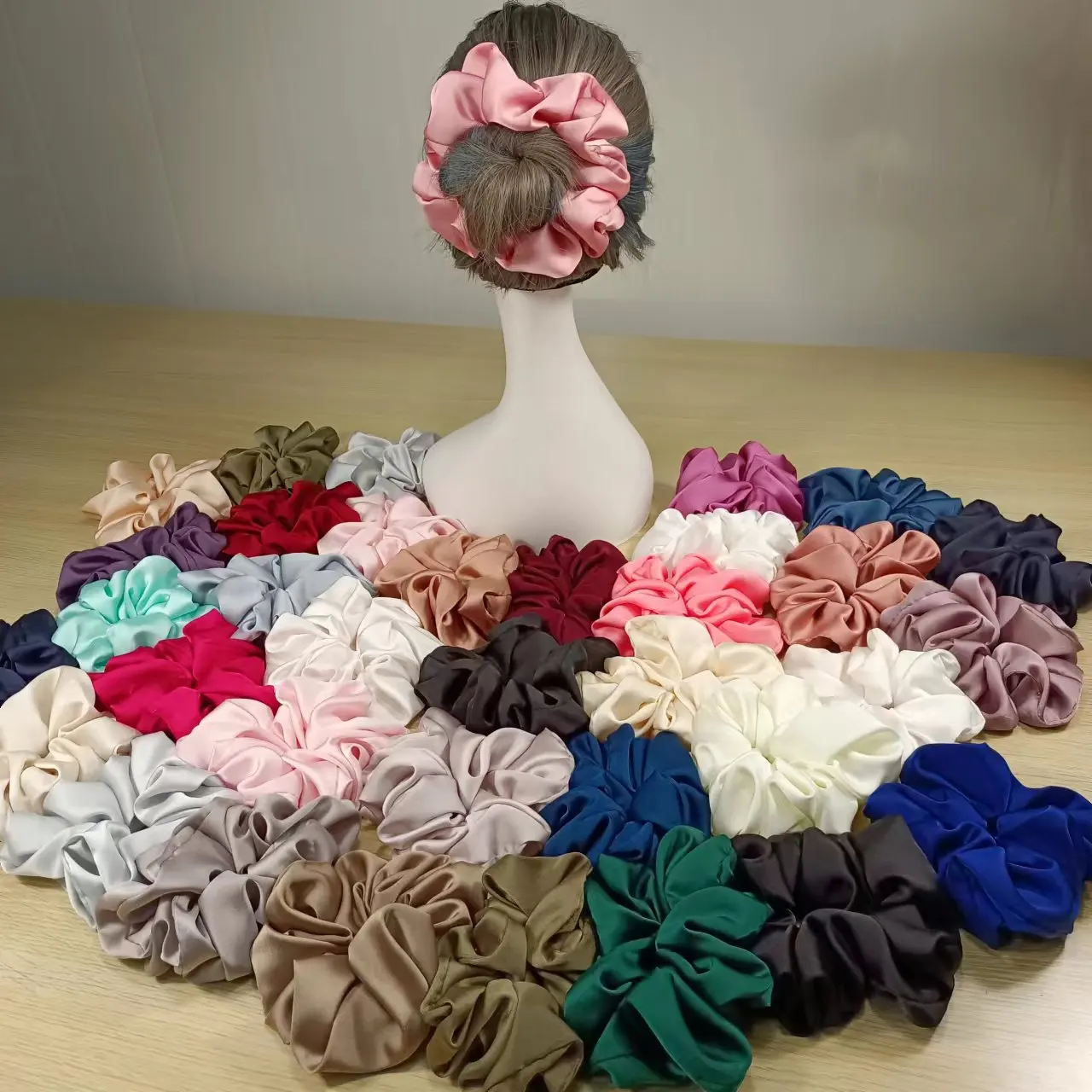 Jyl Custom 15cm Xl Solid Color Scrunchies Elastic Hair Band For Women ...
