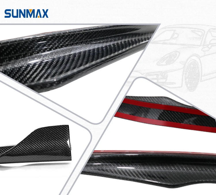 Sunmax Real Carbon Fiber Car Bodykit Side Skirts Bumper Lip for Tesla ...