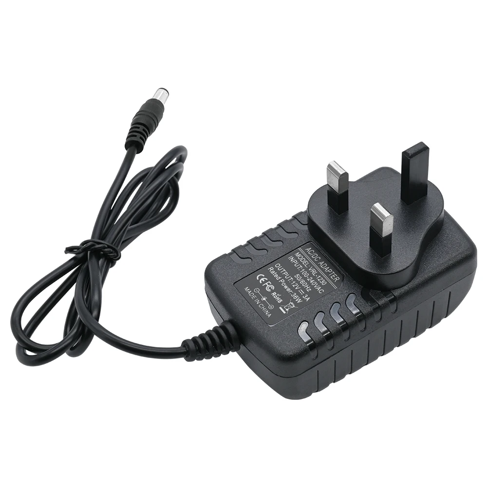 Ac To Dc Wall Adaptor 12 V 12volt 12vdc 3amp 110v 0.5a 1a 2a 3a 4a 5a 12w 24w 36w 60w Uk Adapter ...