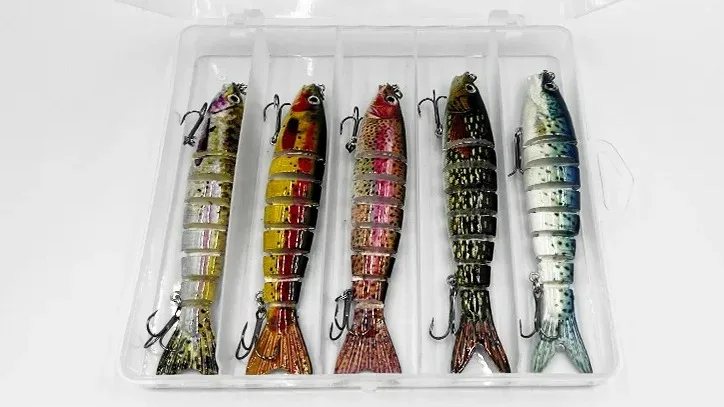 8 Segment Multi Jointed Swimbait Slow Sinking Hard Bait For Bass Trout ...