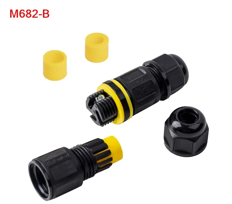 Hot Sale ETL M682 PG9 M16 Small IP67 IP68 2pin 3pin 2 Way Waterproof ...