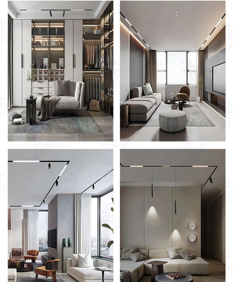 Magnetic Track Lights Pre-built Recessed Masterless Living Room ...